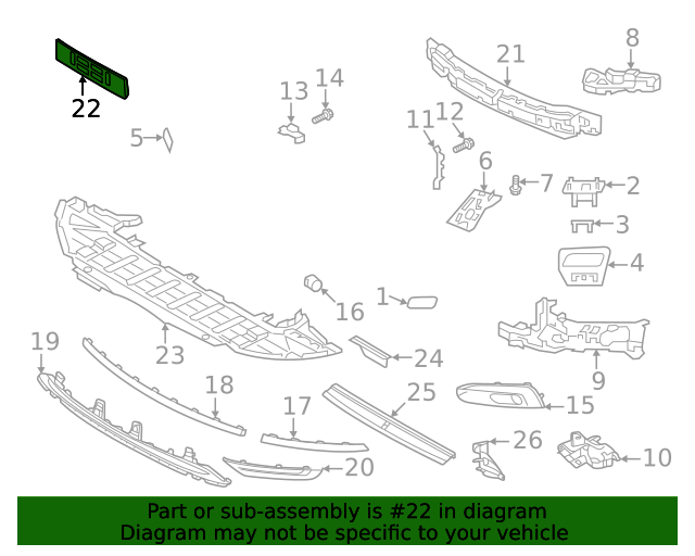 32293433 - License Plate Bracket 2021-2023 Volvo | AutoNation Parts