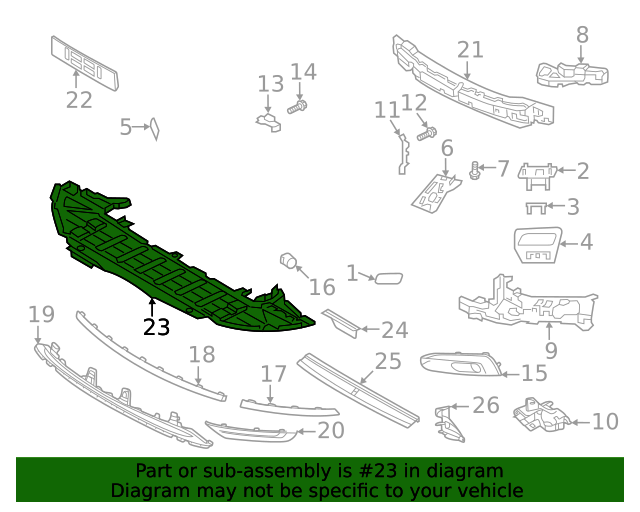 31690842 - Radiator Support Air Deflector 2017-2023 Volvo ...