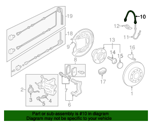 1K0-611-775-D - Brake Hydraulic Line 2010-2016 Volkswagen | AutoNation ...