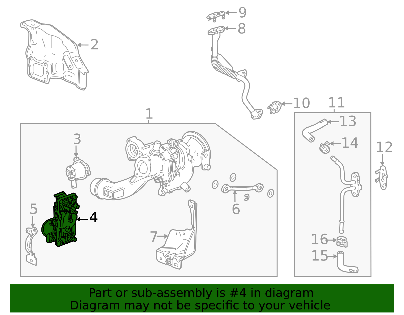 2020-2025 GM Turbocharger Wastegate Actuator 12678523 GM ...