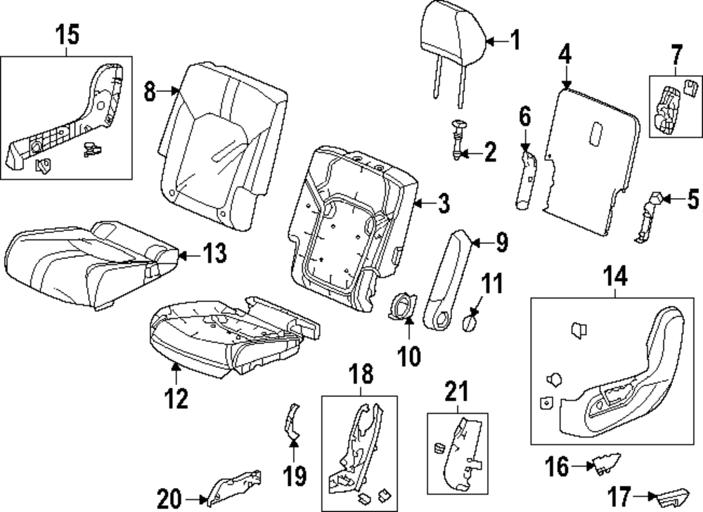 81332-T90-A01 - 2023-2025 Honda Pilot - Seat Cushion Pad | Genuine Honda Parts