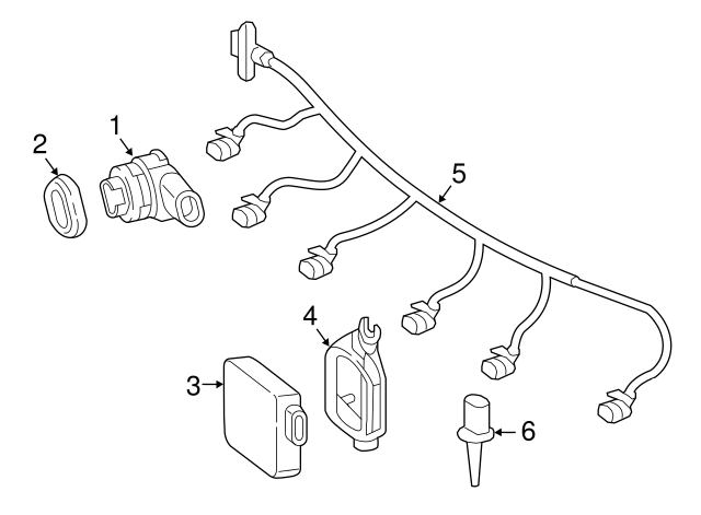 156-885-00-56 - Blind Spot Detection System Warning Sensor Bracket 2015 ...