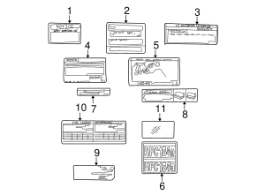 1994-2004 Toyota Label 13564-10010 | Toyota Parts Center