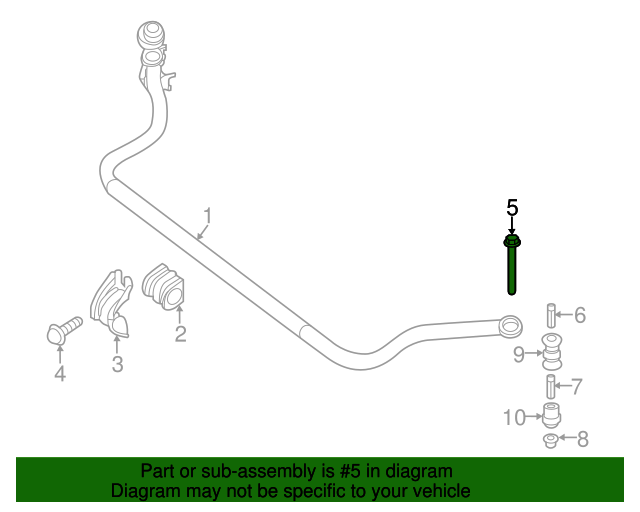 2012-2019 Nissan Stabilizer Link 54618-1PA0A | TascaParts.com