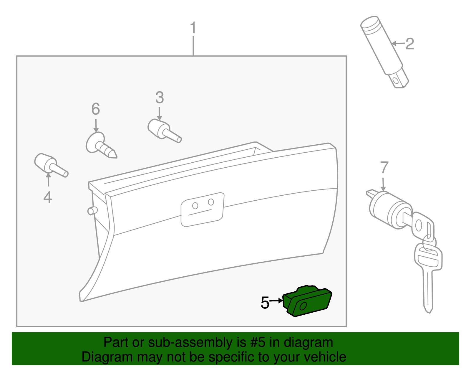 2004-2010 Toyota Sienna 2004-2010 Toyota Sienna - Glove Box Latch 55506 ...