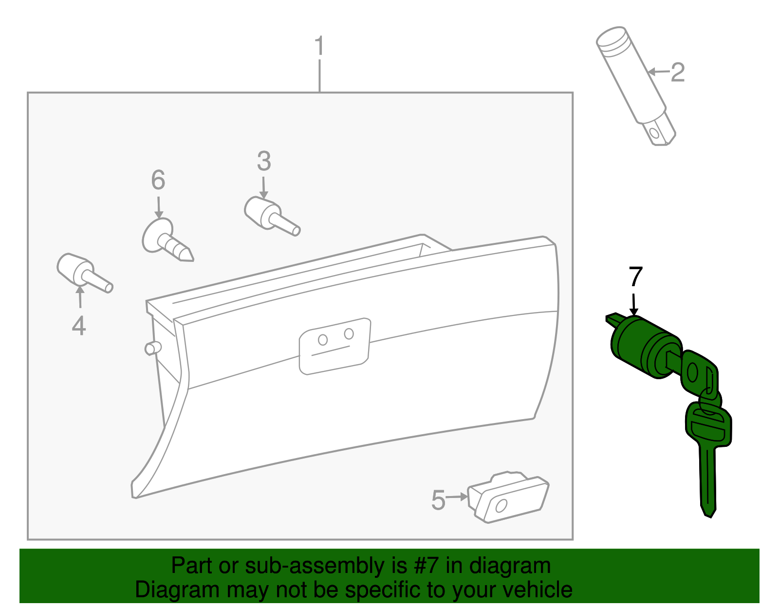 Genuine Toyota Cylinder & Keys part# 69056-AE010 for 2004-2010 Toyota ...