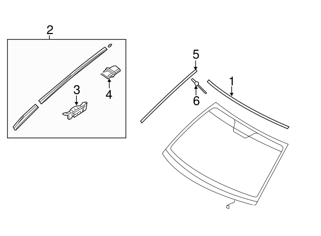 Genuine Outer Molding for 2011-2015 Hyundai Sonata | Part# 86131-3S000 ...