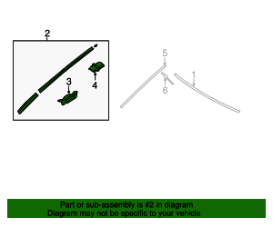86131-3S000 - Windshield Molding 2011-2015 Hyundai Sonata ...