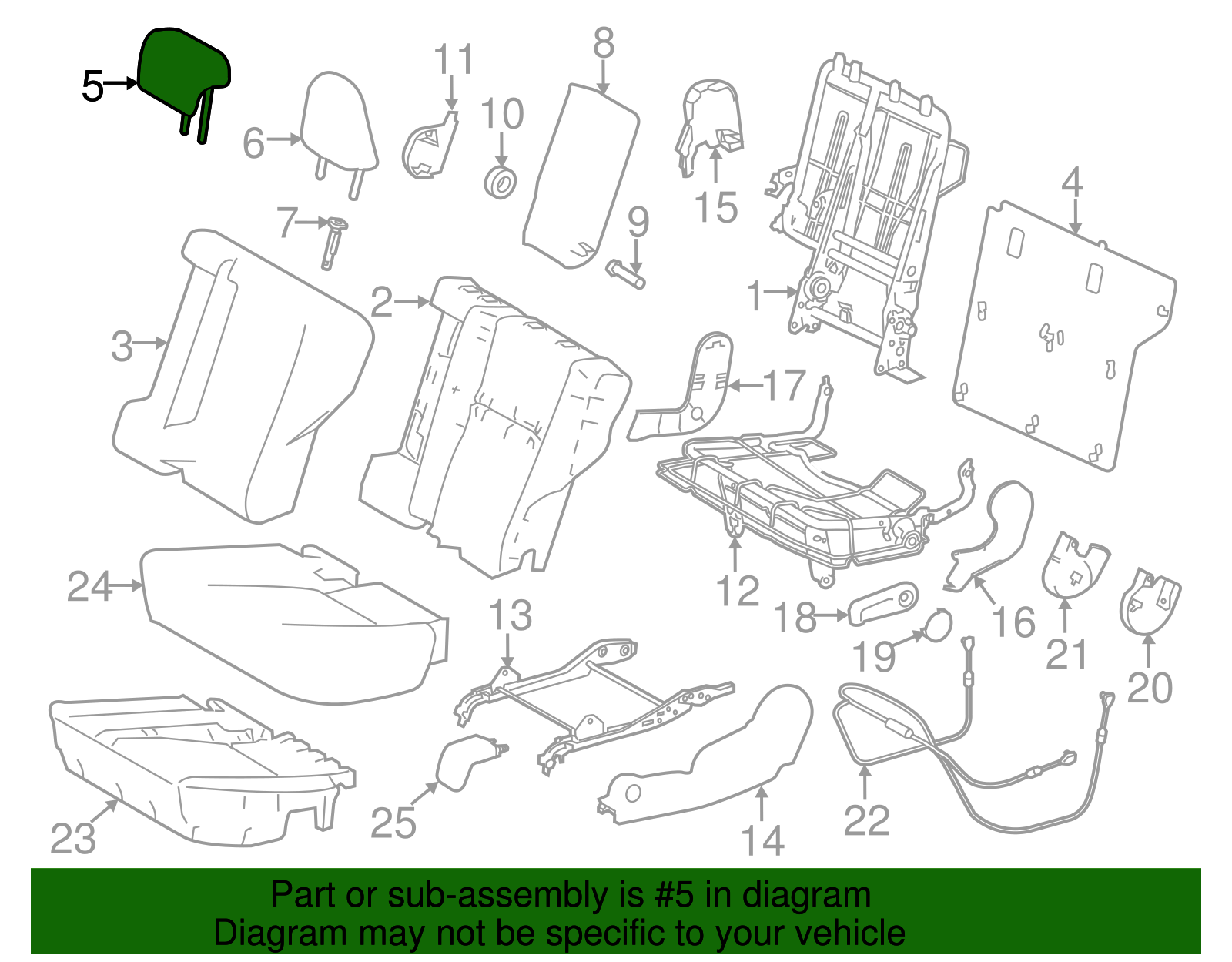 71960-0R040-B3 - Headrest Center - 2013-2015 Toyota RAV4 | Lithia ...