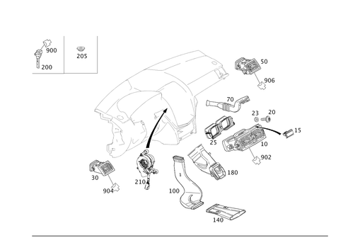 Air Ducting for 2008 Mercedes-Benz C350 | MB Parts Source