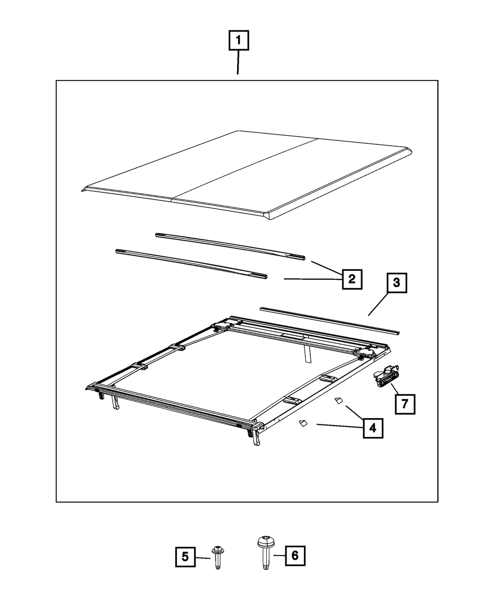 2023-2025 Jeep Gladiator Tonneau Cover 68343465AI | Mopar eStore