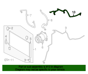 92450-6FK0A - A/C Pipe 2017-2020 Nissan Rogue | Nissan Parts ...