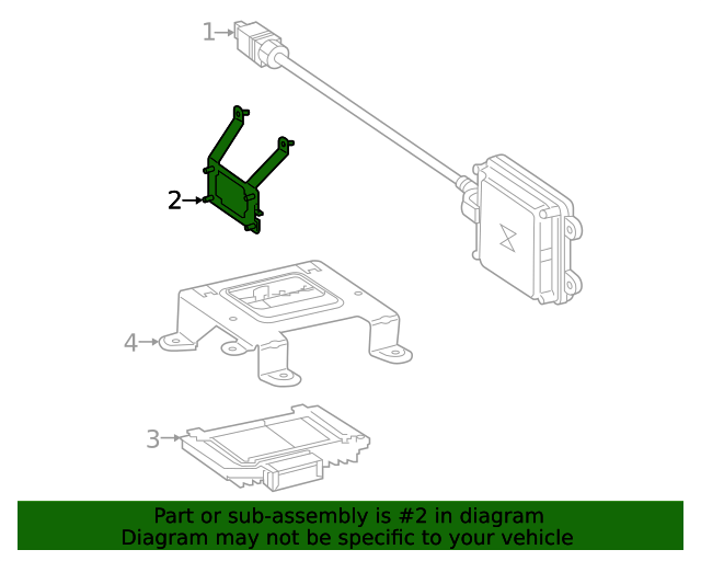 247-885-90-05 - Distance Sensor Bracket 2020-2023 Mercedes-Benz ...
