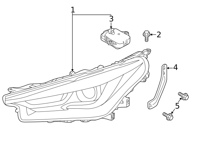 2019-2020 Infiniti QX50 Headlamp Assembly 26060-5NA1A | Infiniti of ...