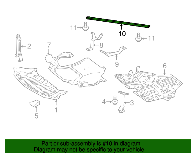212-524-01-47 - Rear Deflector Brace 2010-2018 Mercedes-Benz | Mercedes ...