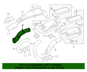 278-090-20-82 - Engine Air Intake Hose 2012-2018 Mercedes-Benz ...