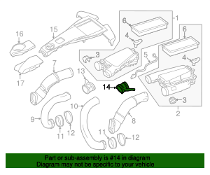 2011-2020 Mercedes-Benz Engine Air Intake Hose Adapter 278-094-08-91 ...