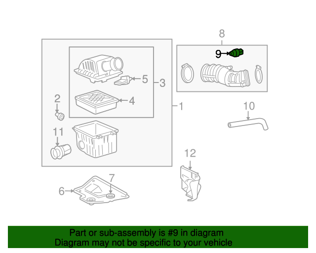 Air Intake Temp Sensor - Mazda (1F20-18-845) | TascaParts.com