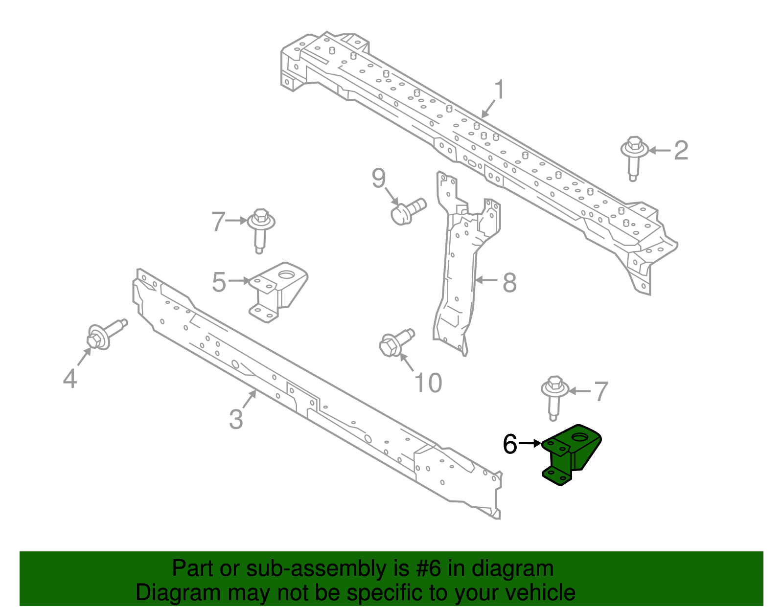 2016-2019 Nissan TITAN XD Lower Bracket F25J9-EZ4MA | Team Nissan Inc.