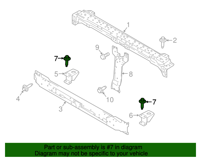 2009-2024 Nissan Floor Cover Bolt 081A6-8161A | TascaParts.com