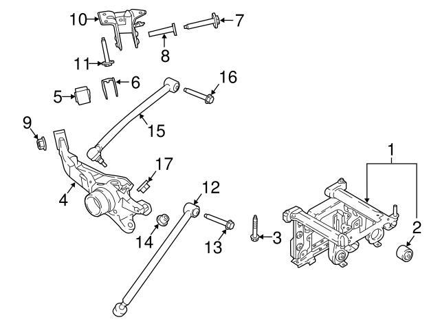 2018-2022 Ford EcoSport Lower Control Arm GN1Z-5500-E | OEM Parts Online