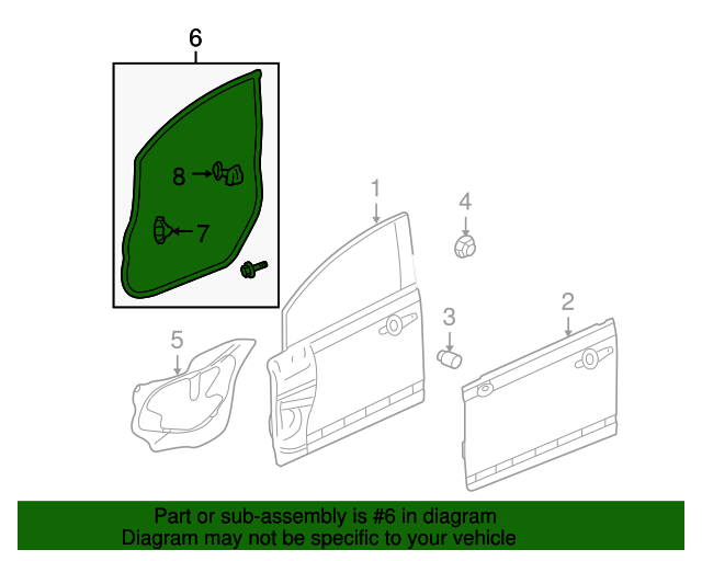 72350-SNE-A01 - Door Seal 2006-2011 Honda Civic | AutoNationParts.com