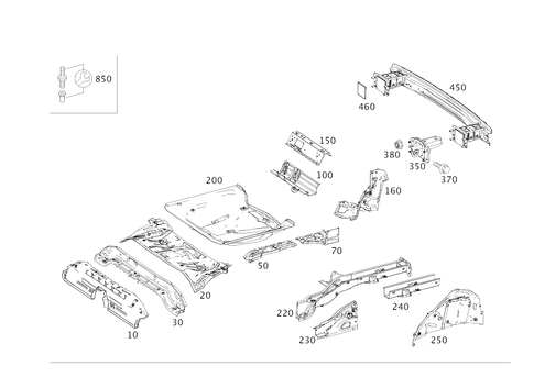 Rear End Floor for 2015 Mercedes-Benz GLA250 | Mercedes-Benz USA Parts