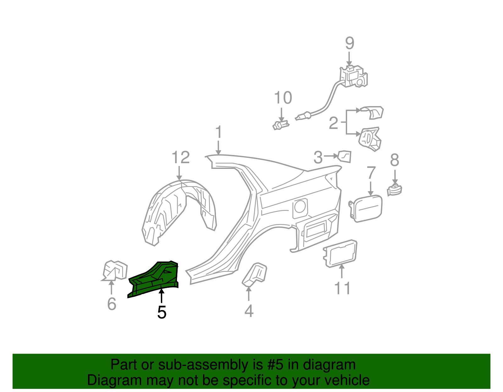 2005-2012 Toyota Avalon Rocker Reinforced 61415-AC901 | Discount Parts ...