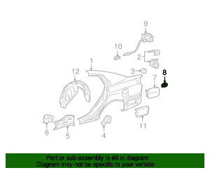 2002-2012 Toyota Fuel Door Spring 77360-53010 | OEM Parts Online