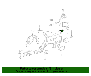 2005-2010 Toyota Avalon Tail Lamp Pocket Bracket 61648-AC010 | Toyota Parts