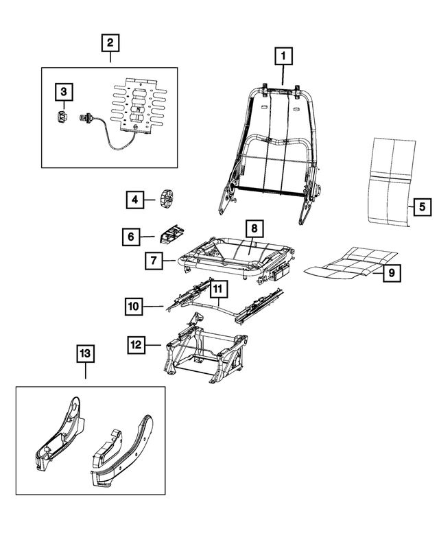 2014-2022 Ram Seat Riser 68240436AA | OEM Parts Online