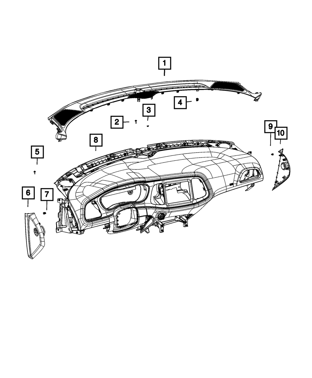 2020-2023 Dodge Challenger Instrument Panel Panel 7BP81LV5AA | Mopar ...