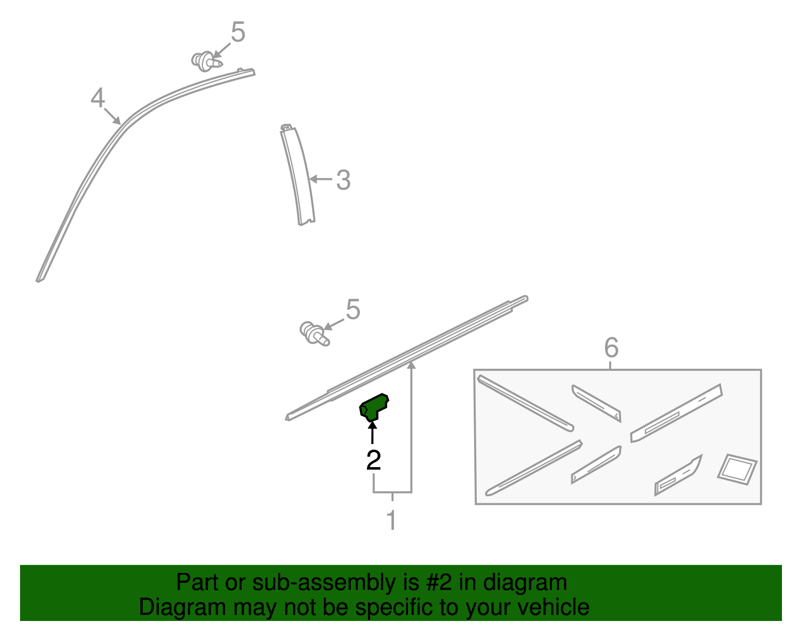 91503-T2A-A01 - Belt Molding Clip 2013-2020 Honda | Honda Parts Online