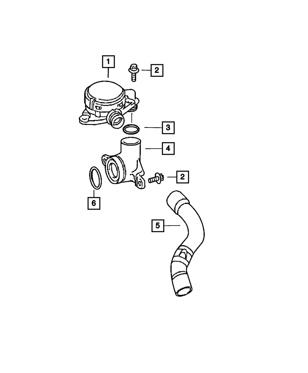 68051342AA - Cylinder Head To Intake Manifold PCV Hose 2007-2009 Jeep ...