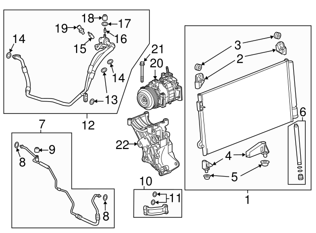 84043114 - Air Conditioning Manifold Hose Assembly 2017-2019 GM ...