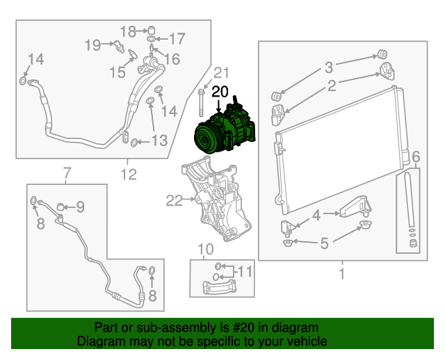 Air Conditioning Compressor and Clutch Assembly 86798582 | Auto Parts ...