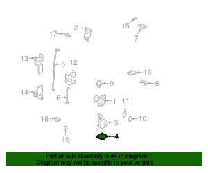 1996-2023 GM Side Door Latch Reinforcement 15730665 | GMPartsDirect.com
