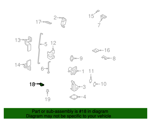 2006-2021 GM Door Lift Support Wedge 25948485 | GMPartsDirect.com