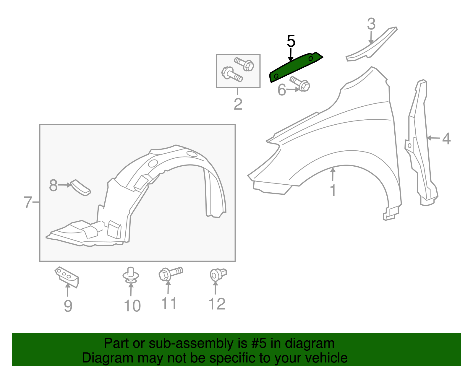 2009-2013 Toyota Matrix Upper Seal 53882-02040 | Toyota Parts Center