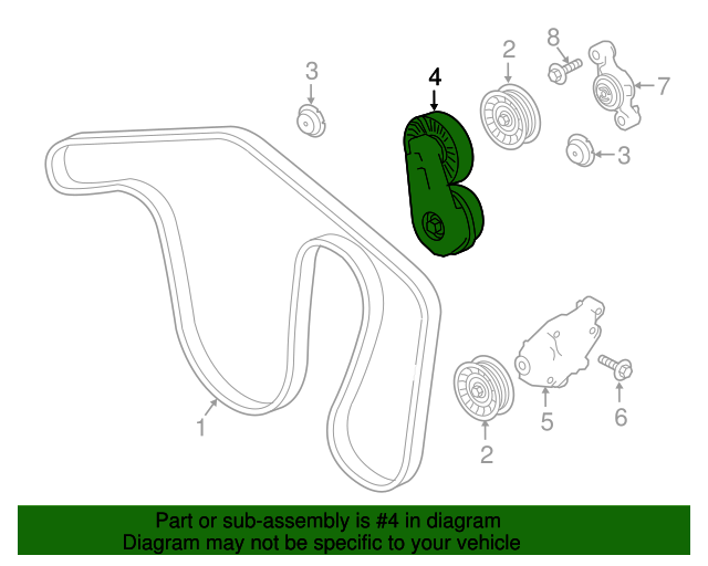 Genuine OEM Belt Tensioner Part# LR035493 Fits 2016-2021 Land Rover: Up ...