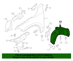31457218 - Fender Liner - 2016-2020 Volvo XC90 | Volvo OEM Parts Direct