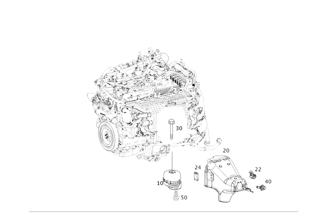 213-240-72-00 - Engine Mount Mercedes-Benz USA Parts