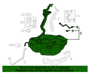 2018-2024 Volkswagen Fuel Tank 5WA-201-055-C | vwpartscenter