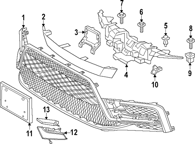 2023-2024 Toyota Corolla Grille 53112-02E10 | Retail Performance Auto Parts