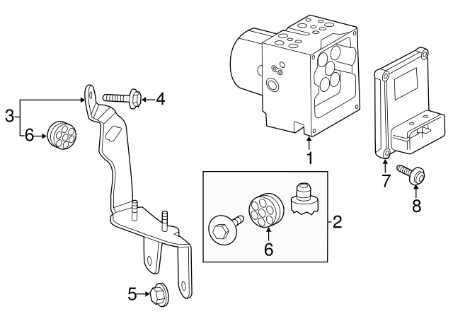 20803608 - Electronic Brake and Traction Control Module Assembly 2009 ...