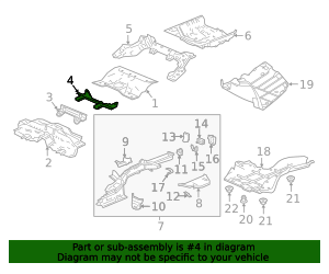 65750-TVA-A00ZZ - Cross-Member, Rear Floor (Lower) 2018-2020 Honda ...