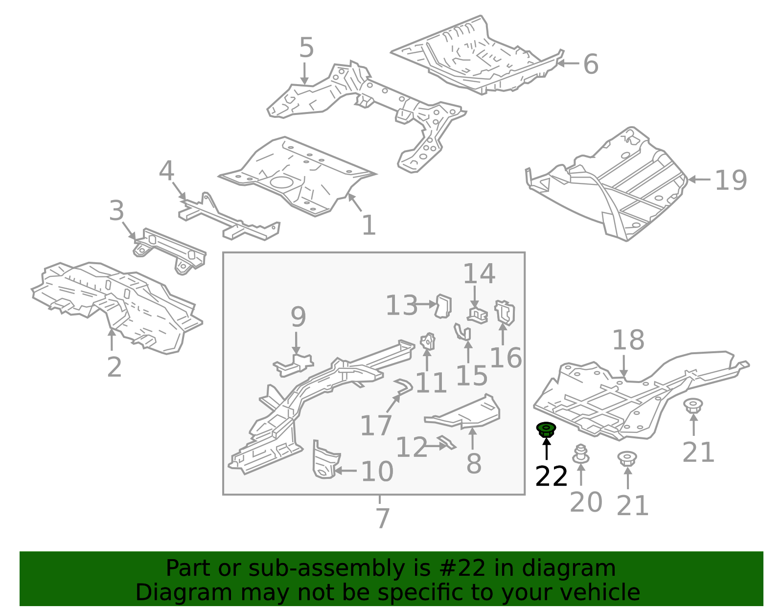 2018-2022 Honda Accord Under Cover Nut 90302-TVA-A01 | OEM Parts Online