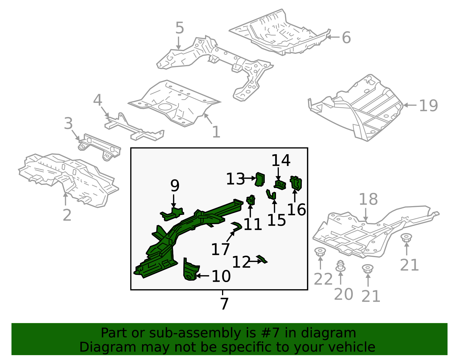 65660-TVA-325ZZ - Rear Rail Assembly 2018-2022 Honda Accord | Honda ...
