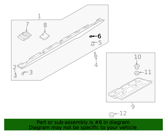 2021-2022 Hyundai Elantra Rocker Molding Pad 87766-AA800 | OEM Parts Online