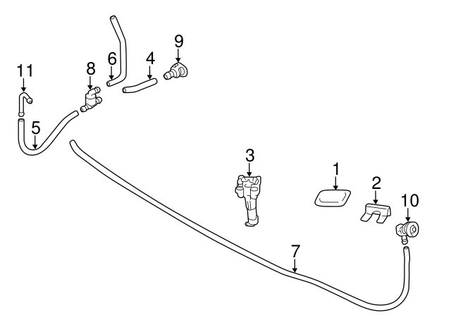 2014-2023 Lexus Washer Nozzle Clamp 85272-75050 | toyolexparts